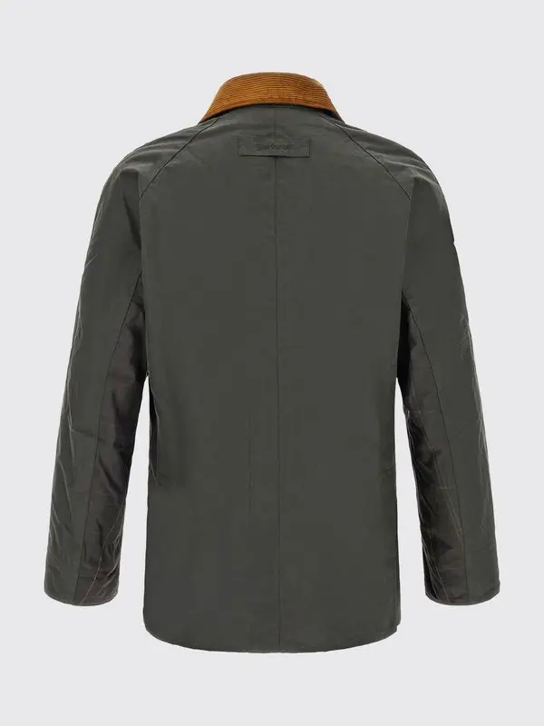 Barbour Waxed Cotton Jacket With Corduroy Collar