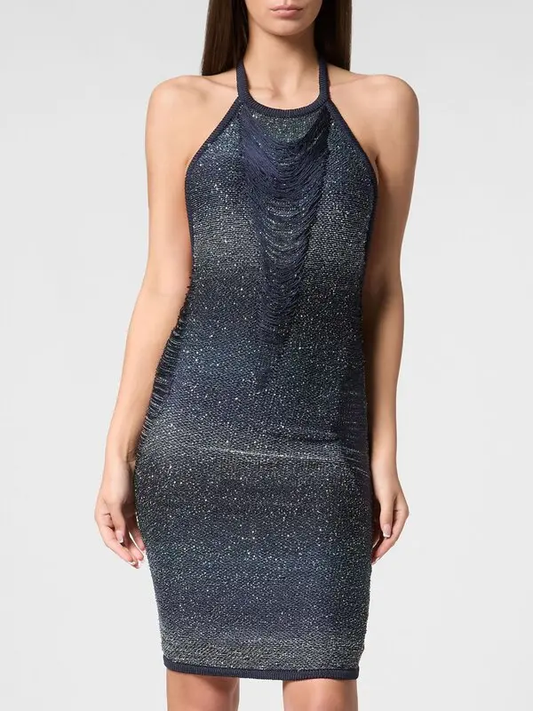Philipp Plein Embellished Halterneck Dress