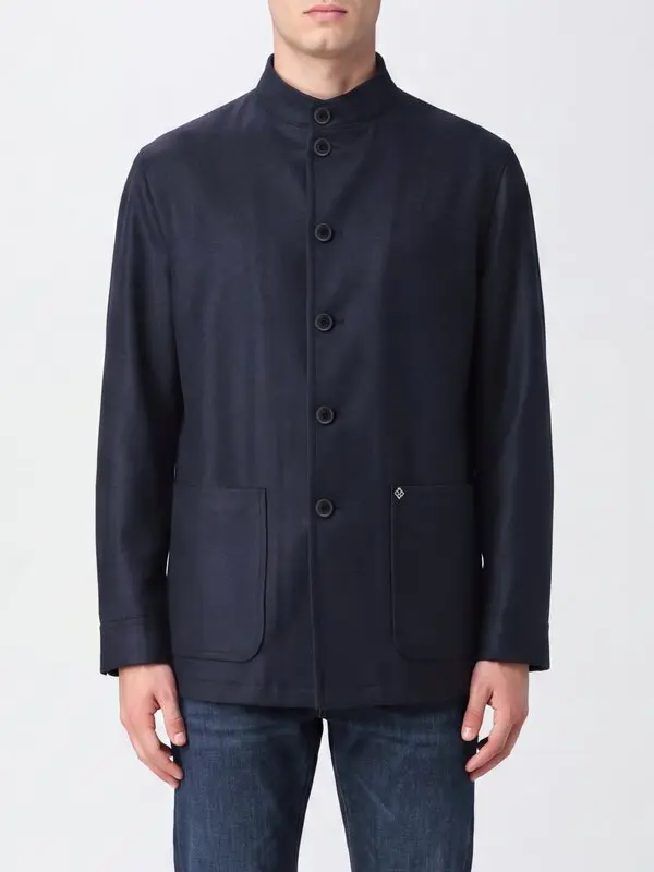 Tagliatore Stand Collar Jacket - Blue