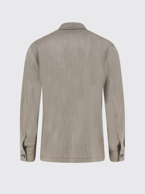 Tagliatore Textured Shirt Jacket - Brown