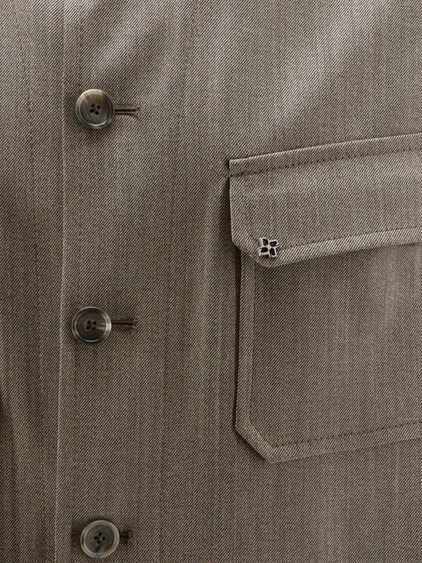 Tagliatore Textured Shirt Jacket - Brown