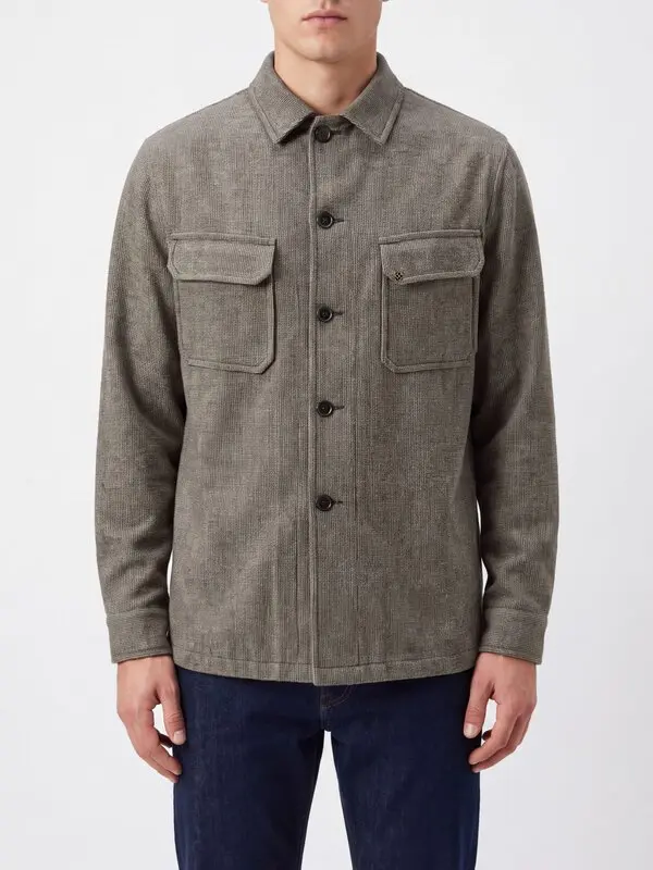 Tagliatore Textured Shirt Jacket