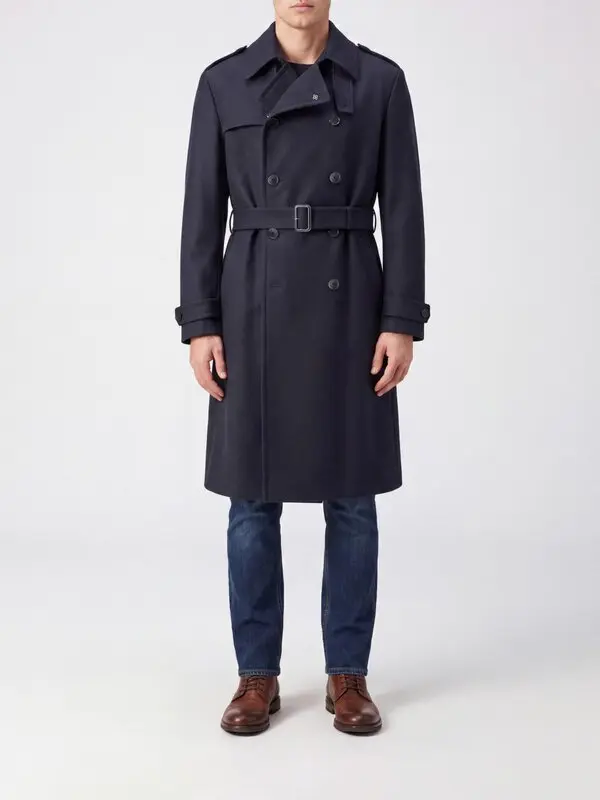 Tagliatore Double-breasted Belted Trench Coat