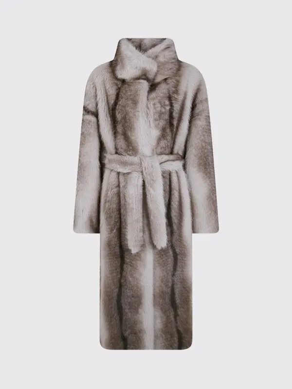 THE FRANKIE SHOP Fur Coat - Grey