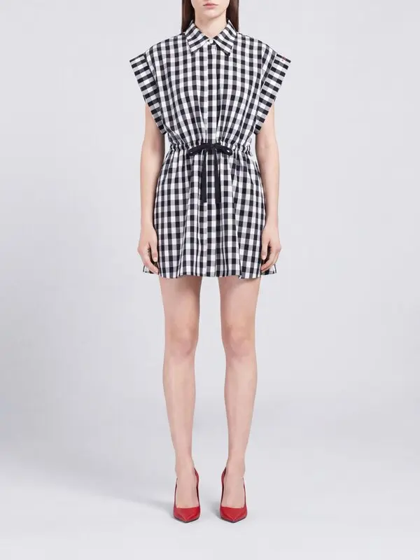 Givenchy Gingham Check Shirt Dress - Black