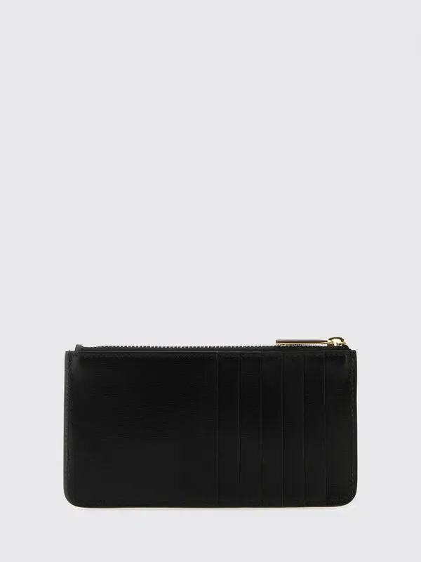 FERRAGAMO Cowhide Leather Wallet With Golden Metal Gancini Logo