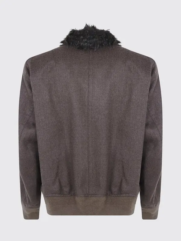 Sacai Bomber Jacket With Fur Collar