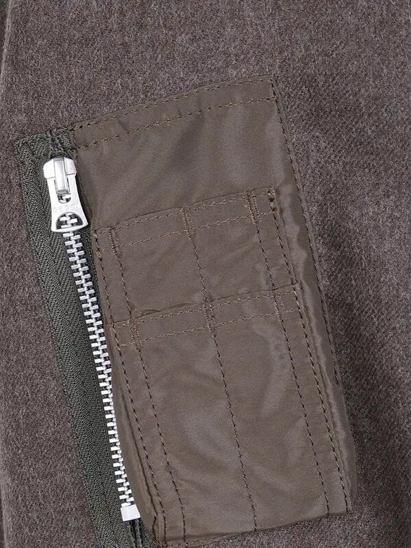 Sacai Bomber Jacket With Fur Collar