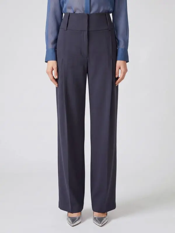 Sportmax Tailored Wide Leg Trousers - Black