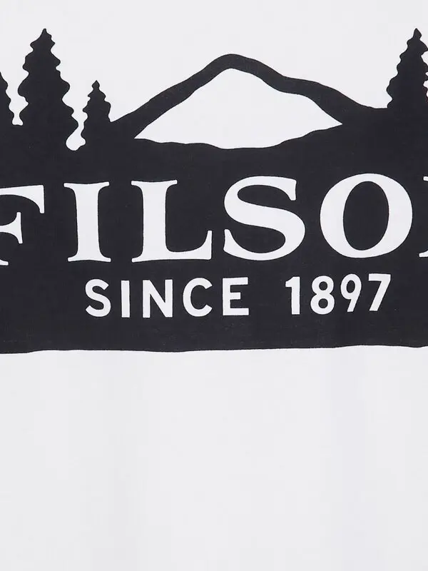 Filson Crewneck Cotton T-shirt With Front Contrast Logo