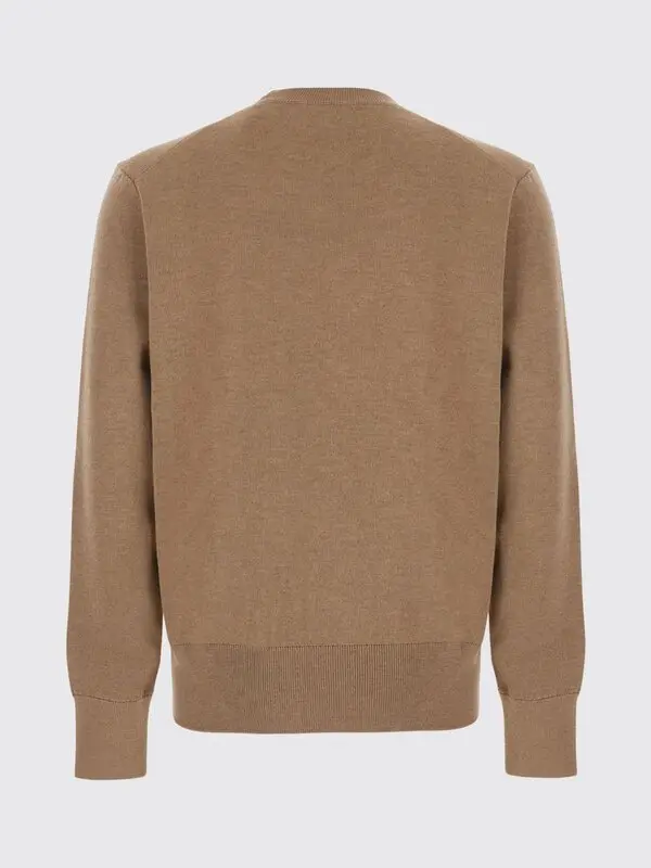 AMI Paris Wool Crewneck Jumper With Embroidered De Coeur Logo