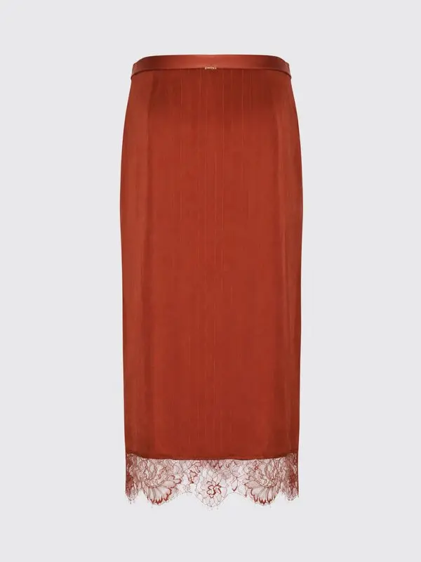 TWINSET Embellished Lace Midi Skirt