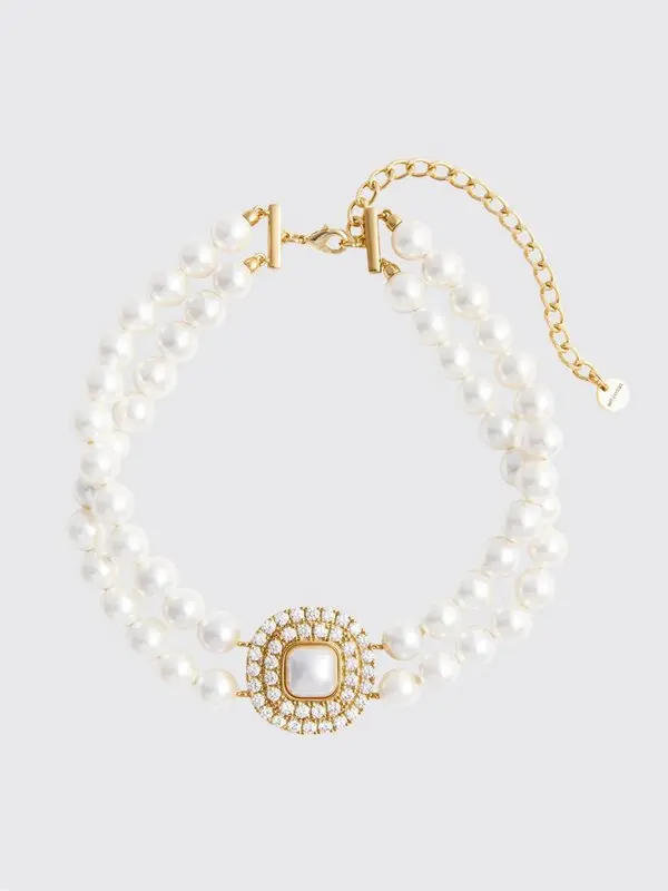 SELF-PORTRAIT Pearl And Crystal Choker Necklace