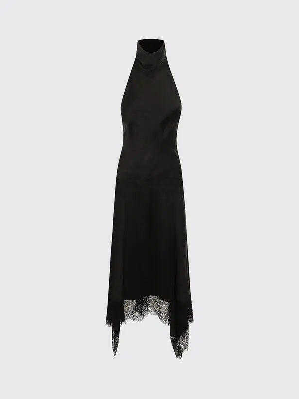 Andamane Halterneck Lace Trim Dress