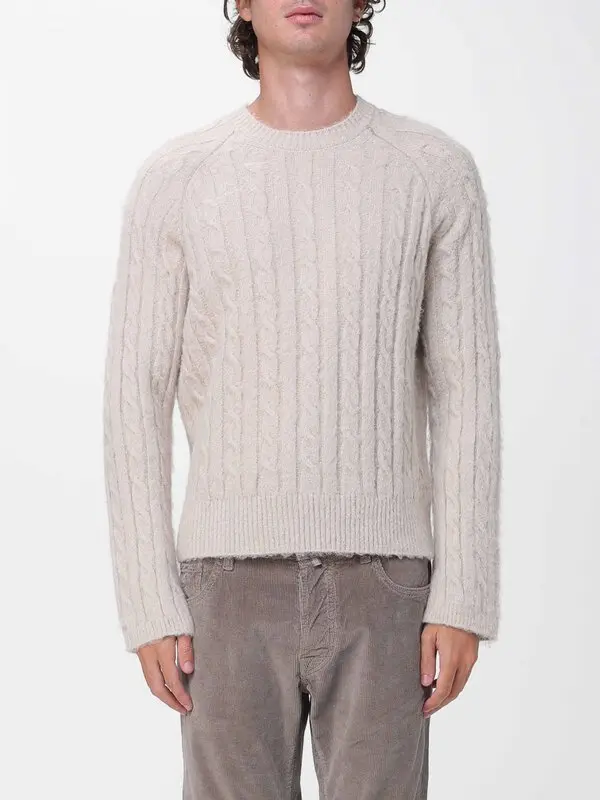 DIANA STUDIO Chunky Cable Knit Crewneck Sweater - Brown