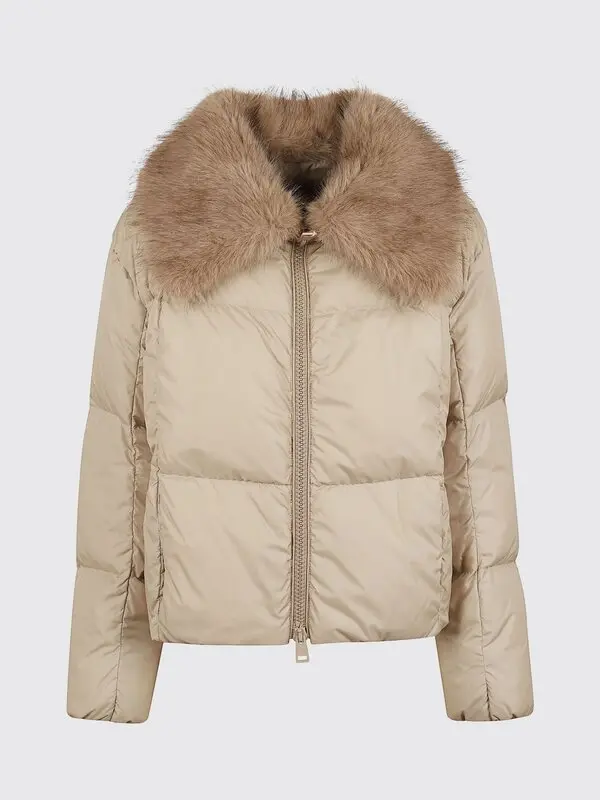 Herno Quilted Jacket With Fur Collar