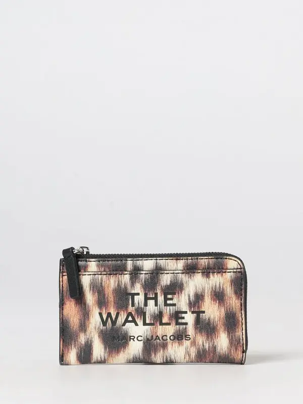 Marc Jacobs The Wallet Animal Print Calfskin Leather Wallet With Zip Closure
