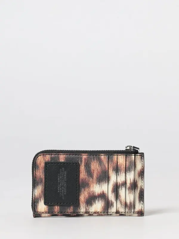 Marc Jacobs The Wallet Animal Print Calfskin Leather Wallet With Zip Closure