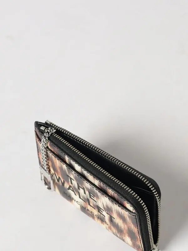 Marc Jacobs The Wallet Animal Print Calfskin Leather Wallet With Zip Closure