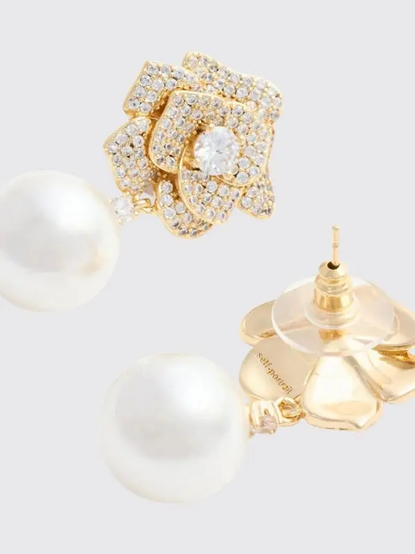 SELF-PORTRAIT Embellished Pearl Drop Earrings