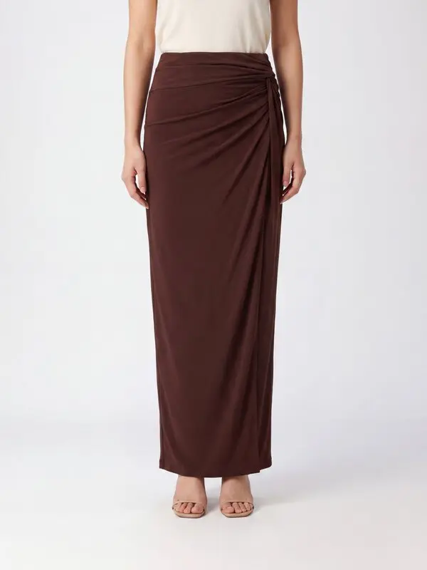 Andamane Ruched Skirt - Brown