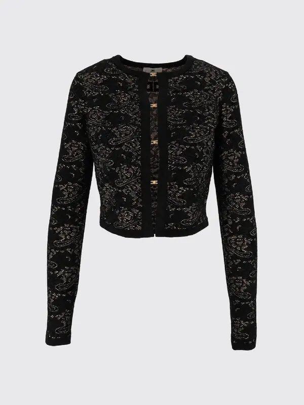 Elisabetta Franchi Lace Cropped Cardigan