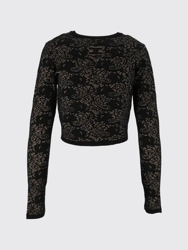 Elisabetta Franchi Lace Cropped Cardigan