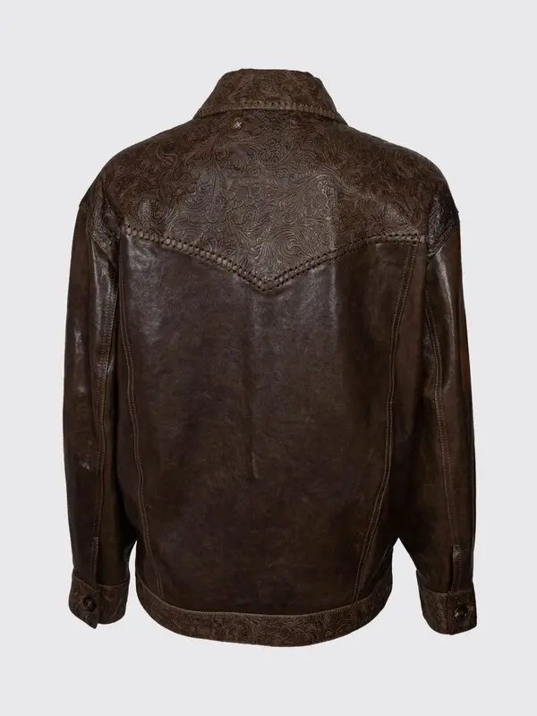 GOLDEN GOOSE Embossed Leather Jacket