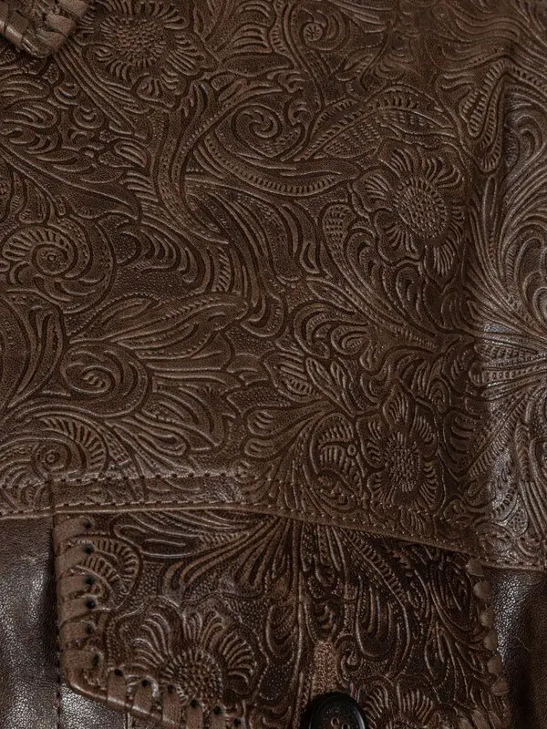 GOLDEN GOOSE Embossed Leather Jacket