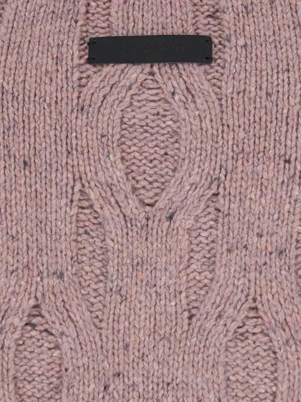 REPRESENT Distressed Cable Knit Sweater - Pink