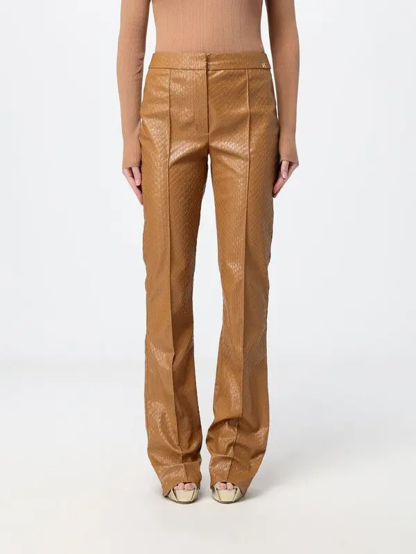 Elisabetta Franchi Tailored Flare Trousers - Brown