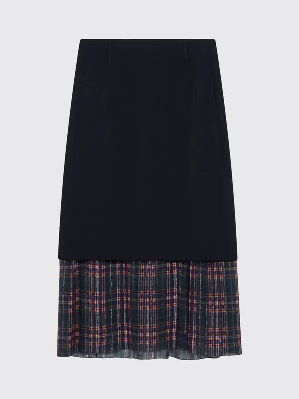 Dries Van Noten Layered Plaid Skirt
