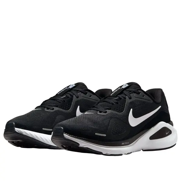 Nike Structure 26 Extra Wide Athletic Sneakers - Black/wolf Grey/metallic Silver