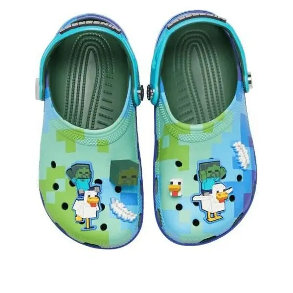 CROCS Classic Clog Minecraft Chicken Jockey ‘green Blue