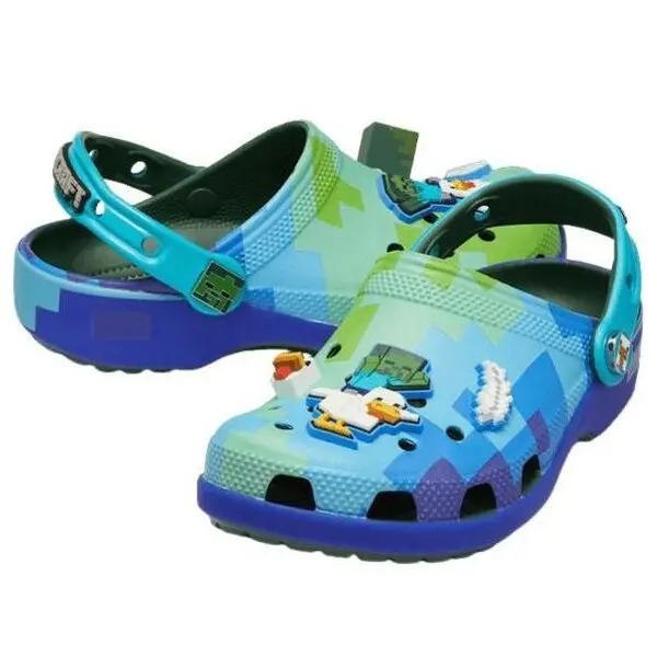 CROCS Classic Clog Minecraft Chicken Jockey ‘green Blue