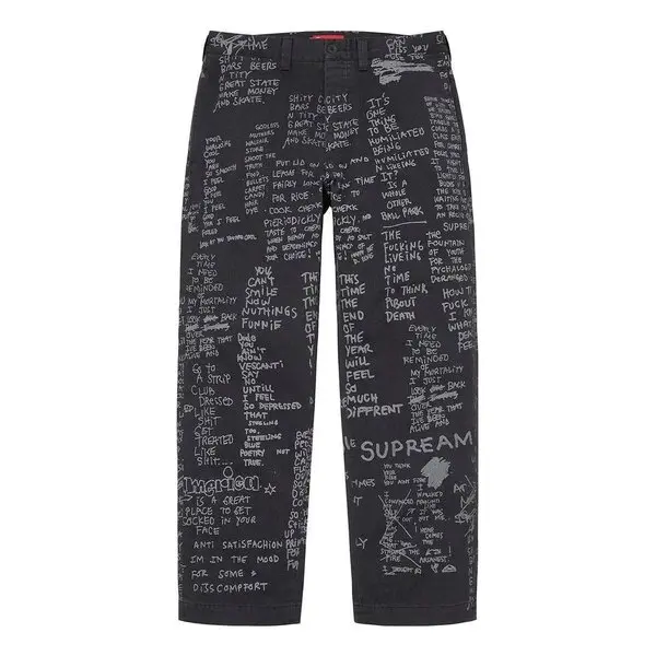 Supreme Gonz Poems Chino Pants 'black White