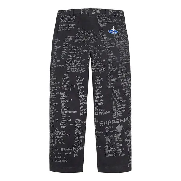 Supreme Gonz Poems Chino Pants 'black White