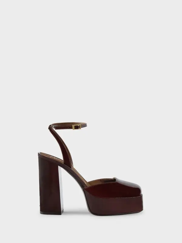 GIUSEPPE ZANOTTI Mary Jane Platform High Heel - Bordeaux