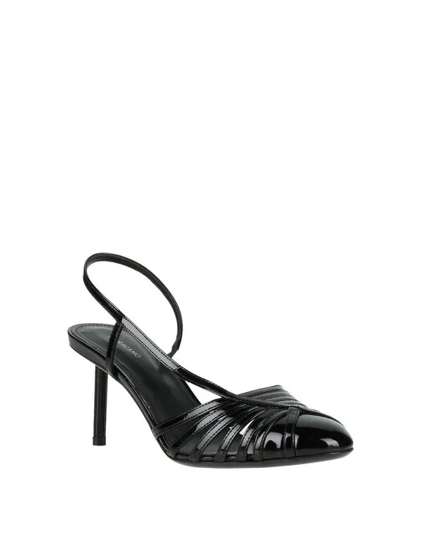 FERRAGAMO Patent Leather Slingback Pumps