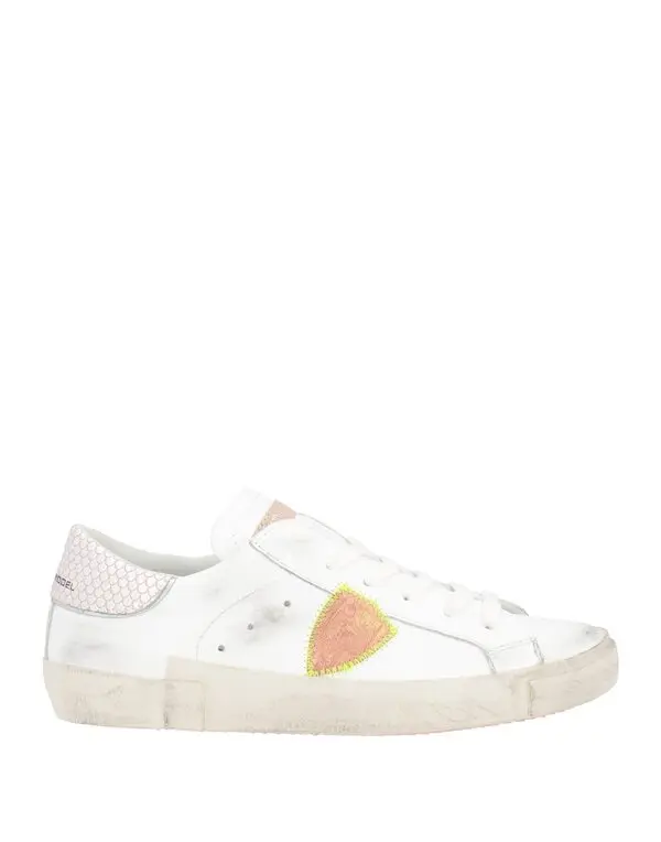 Philippe Model Distressed Leather Low-top Sneakers