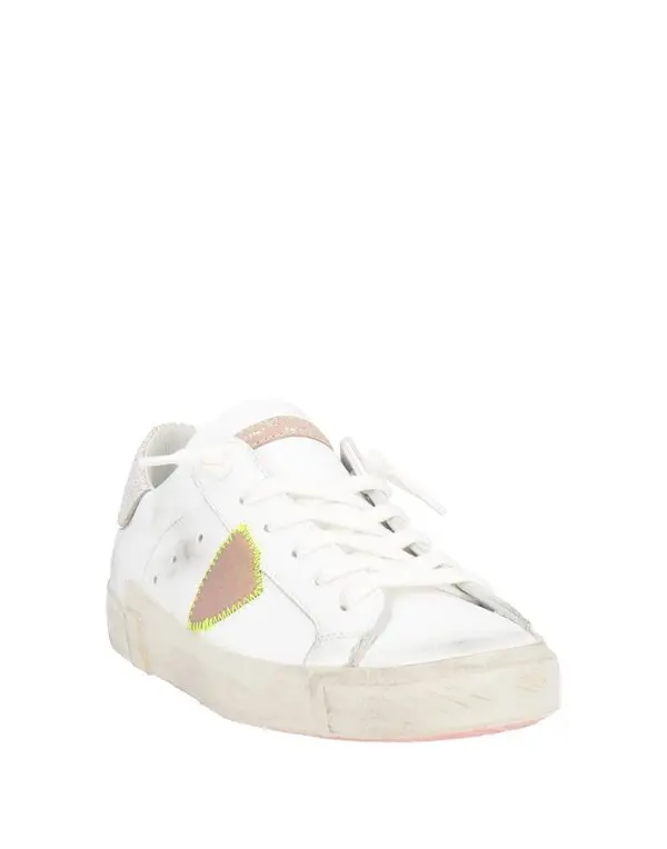 Philippe Model Distressed Leather Low-top Sneakers