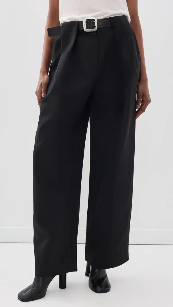 Source Unknown Matteo Belted Tuck Trousers