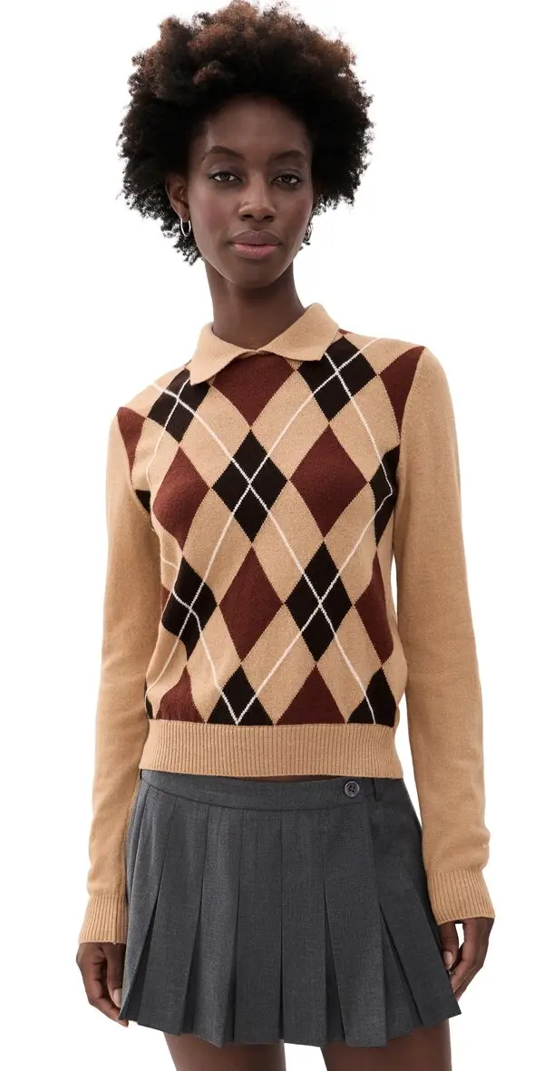 MSGM Argyle Sweater
