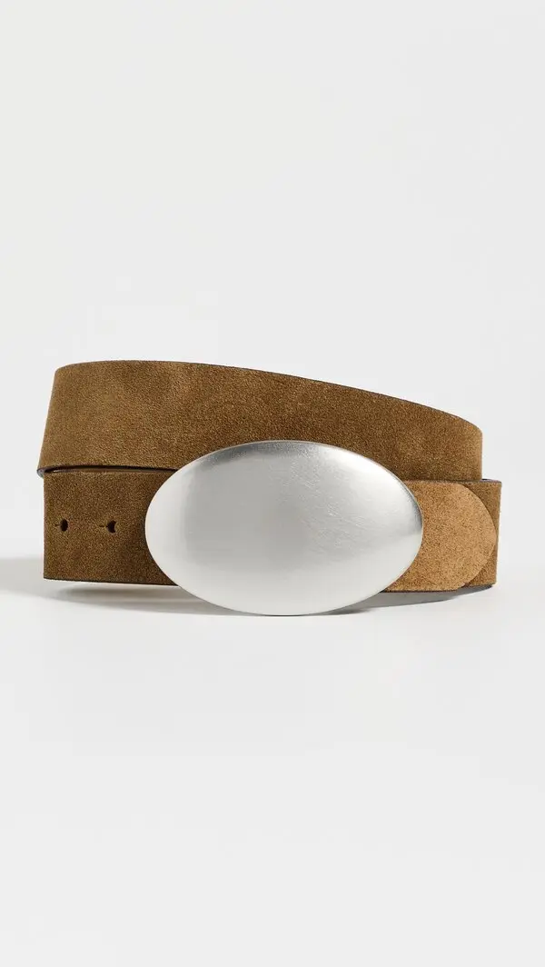 Madewell Oval Plaque Buckle Belt - Forage