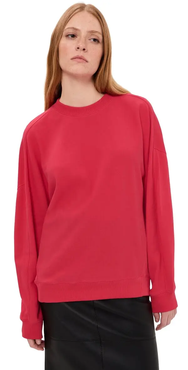 Tibi Lightweight Sweatshirting Crewneck