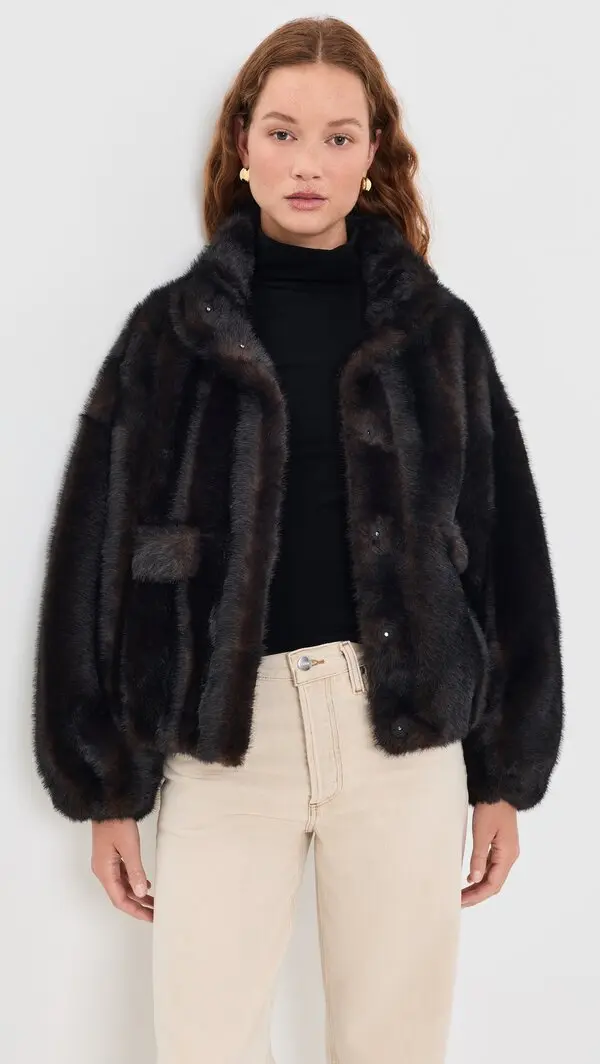 Apparis Iris Shaved Mink Bomber Jacket