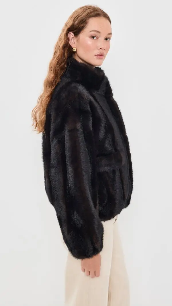 Apparis Iris Shaved Mink Bomber Jacket