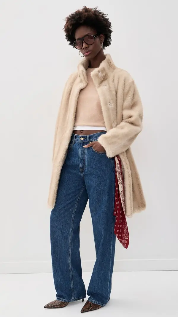 Apparis Blair Shaved Faux Mink Coat
