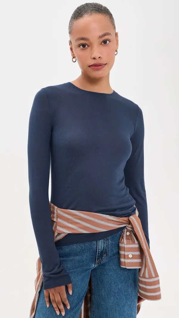 LA LIGNE Long Sleeve Feather Weight Tee