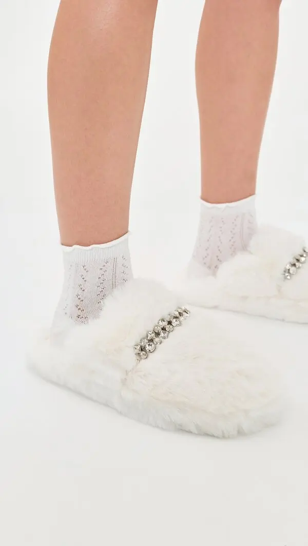 Free People First Frost Faux Fur Slippers